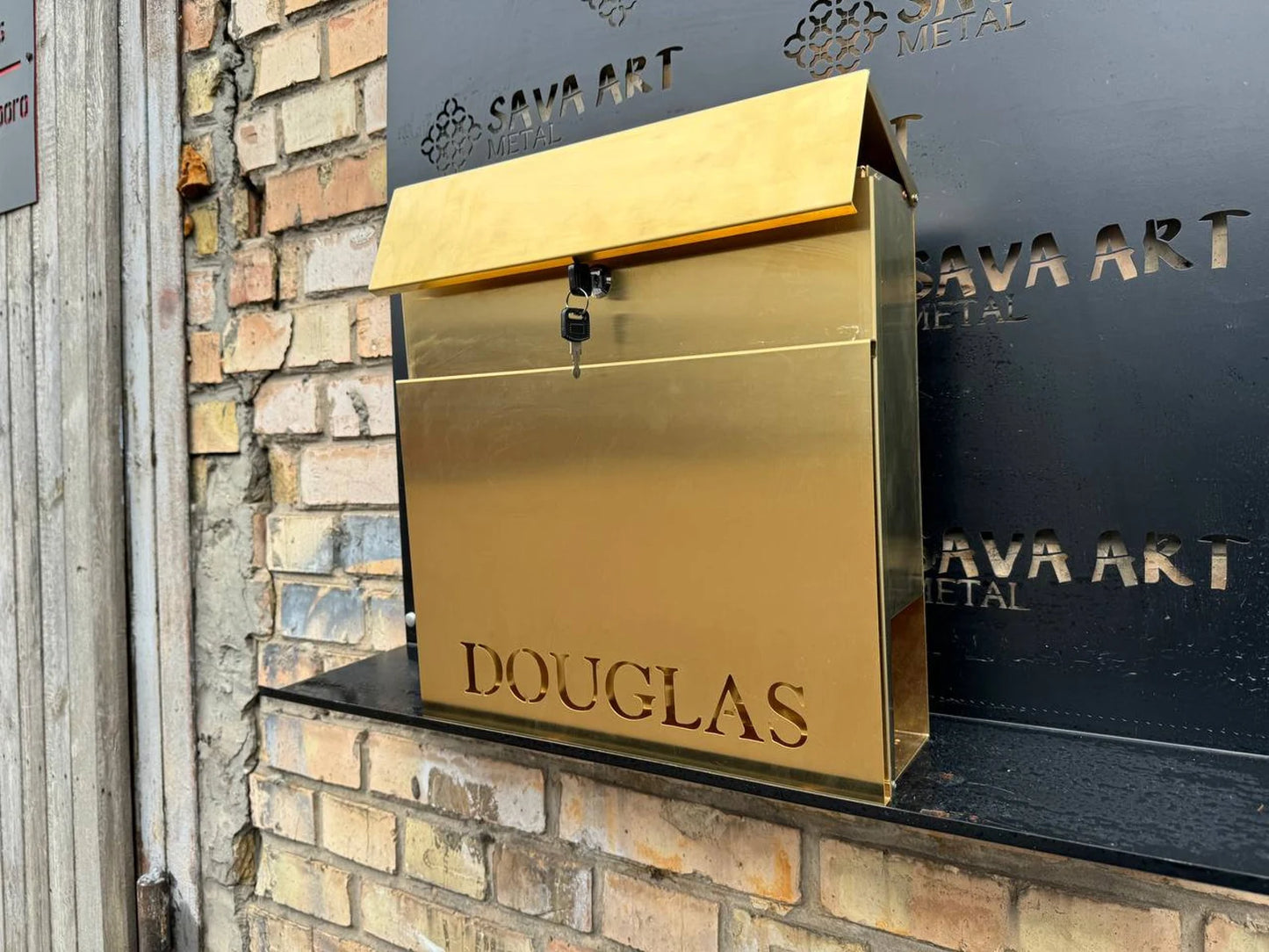 Modern Wall-Mount Pure Brass Letter Box – Ferrum Decor Studio